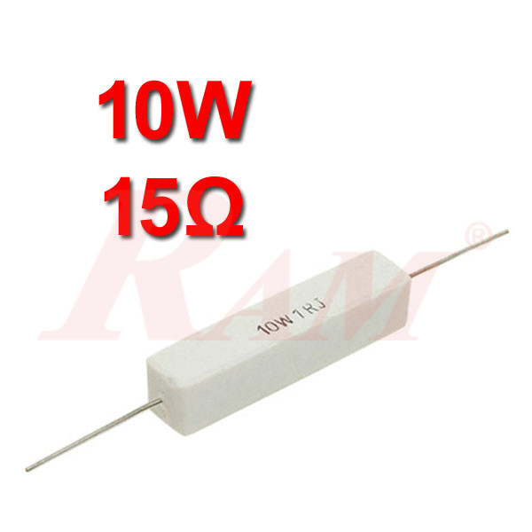 Ceramic Power Resistor 10W / 15Ω | RAM Electronics website